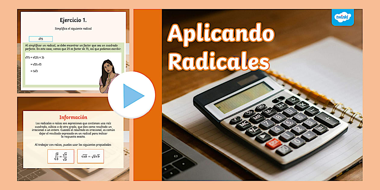 Presentación Radicales, Matemáticas - Twinkl Colombia