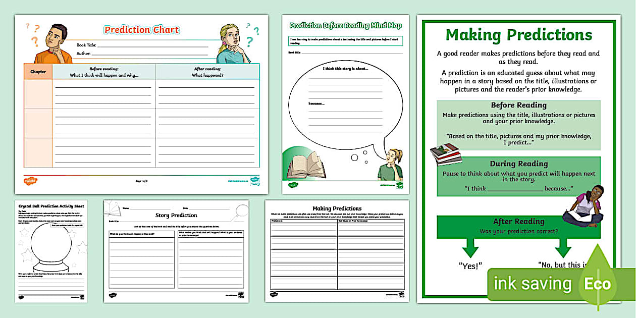 Prediction Super Six Reading Comprehension Pack - Twinkl