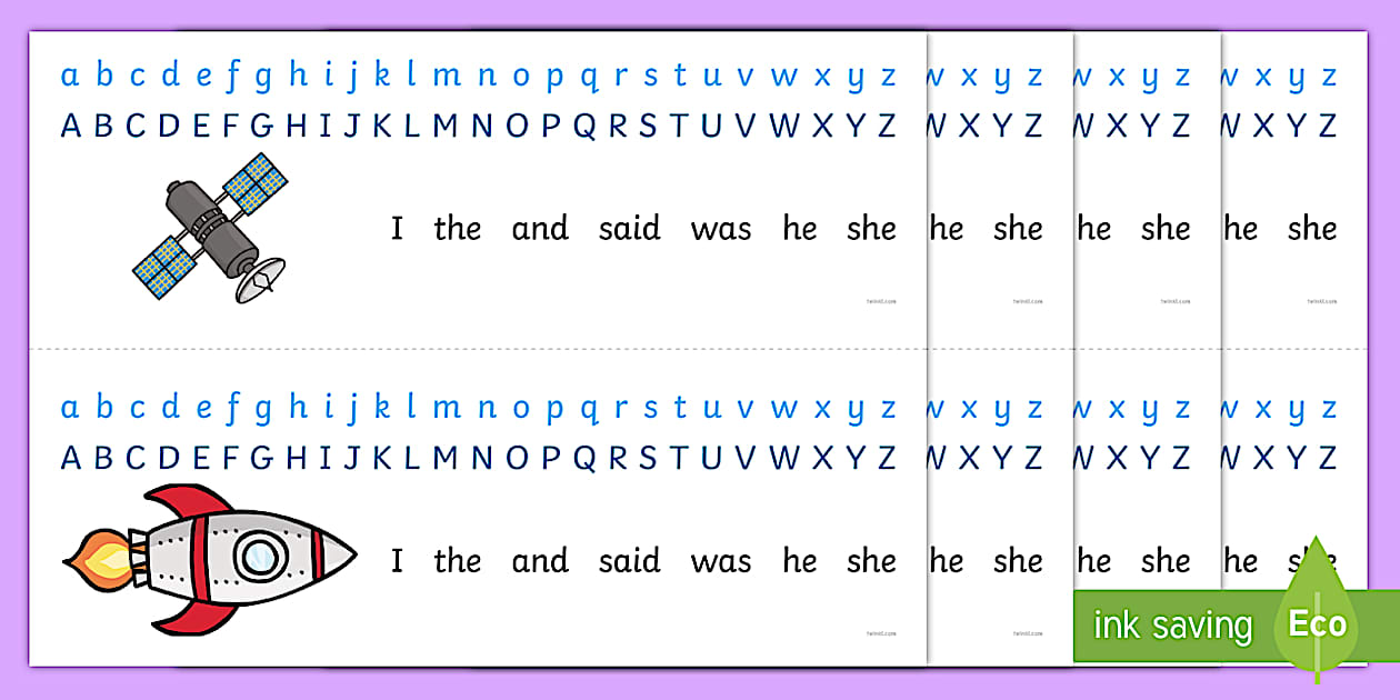 Alphabet Strips Space