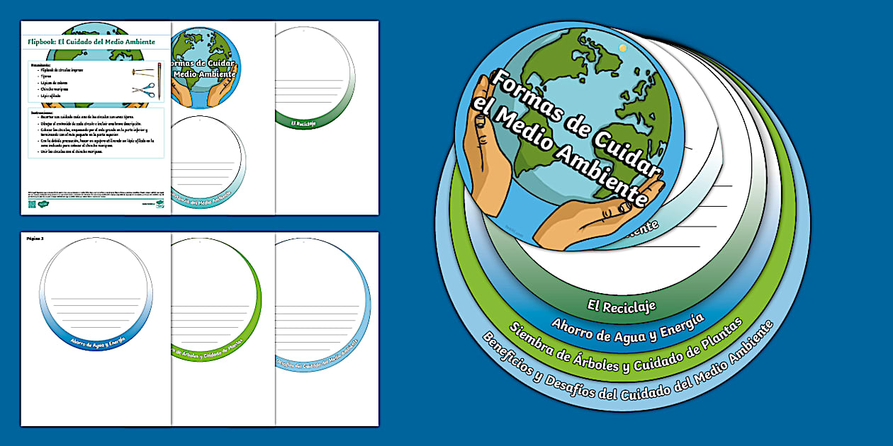 Flipbook: Formas de Cuidar el Medio Ambiente - Twinkl