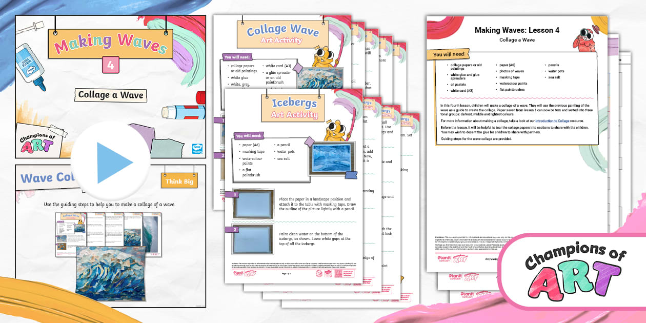 Champions of Art: LKS2 Making Waves - Lesson 4 - Twinkl