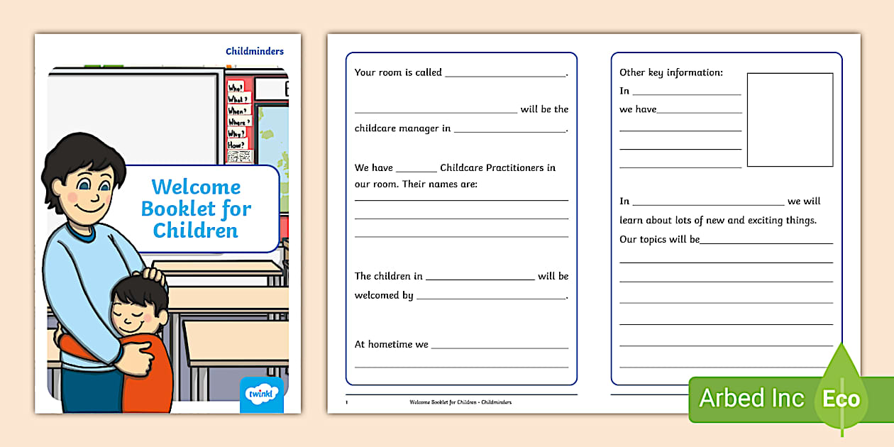 Childminders: Welcome Booklet for Children (Teacher-Made)