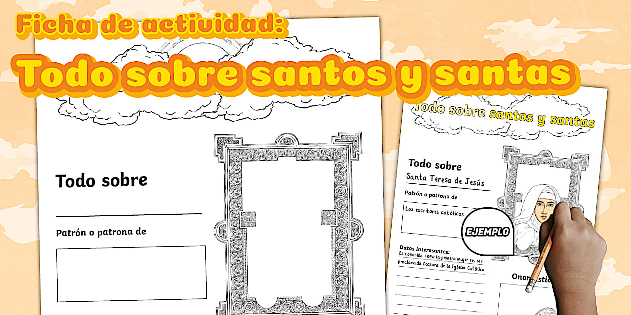 Ficha de actividad: Todo sobre santos y santas