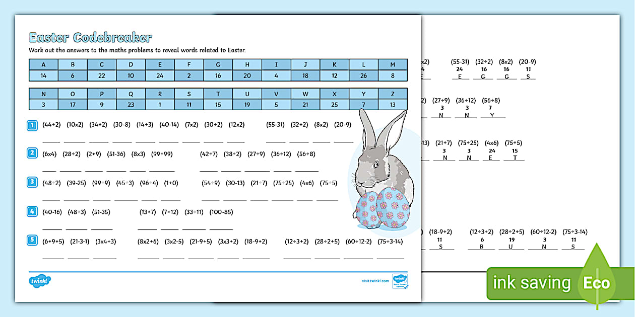 Easter Codebreaker (teacher made) - Twinkl