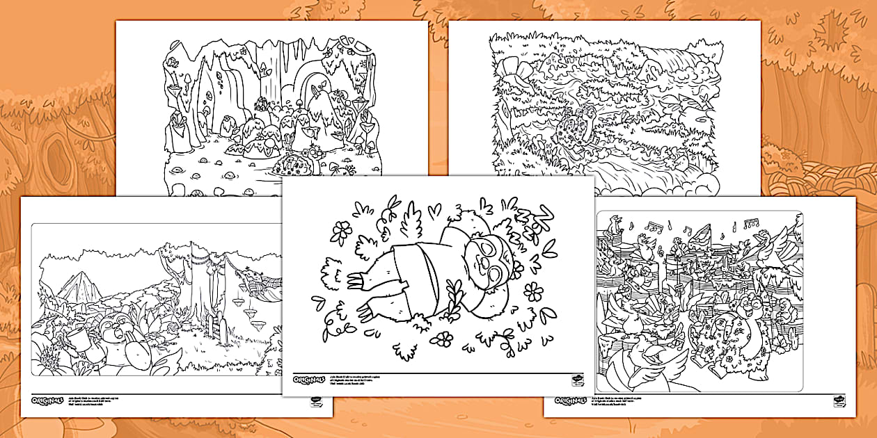 Sloth's Accidental Adventure Colouring Pages - Twinkl