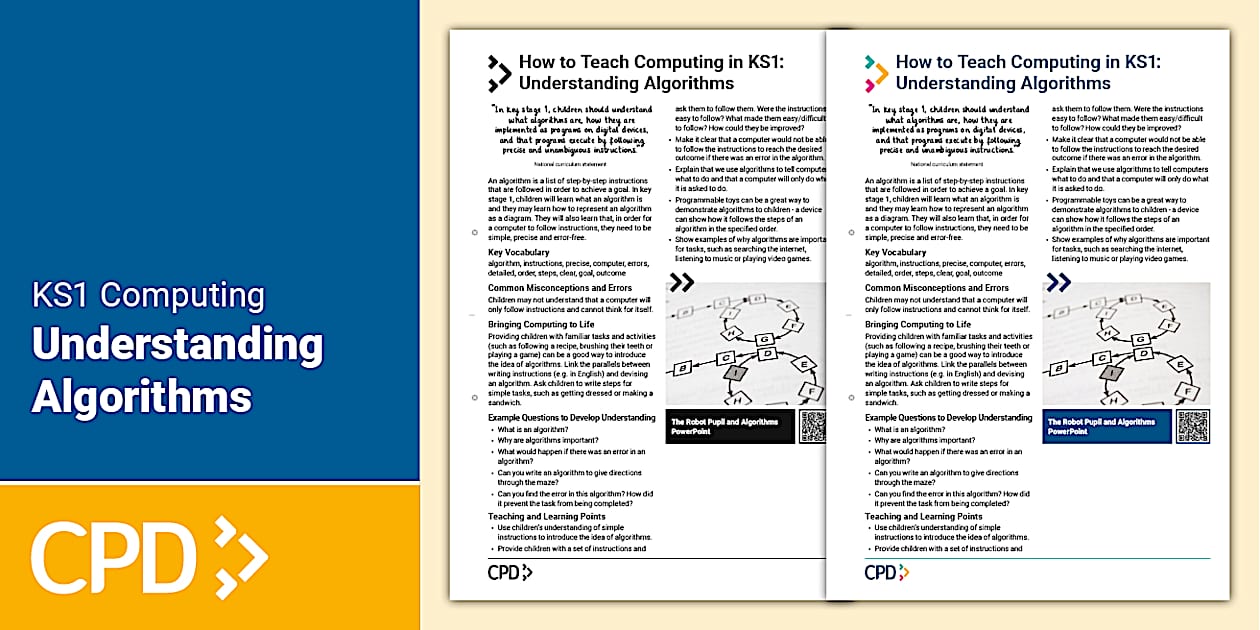 How to Teach Computing in KS1: Understanding Algorithms