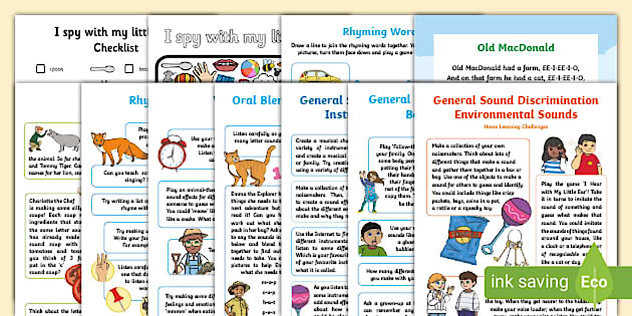 Black and White Letters and Sounds Home Learning Phase 1 Challenges ...