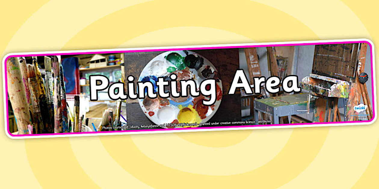 👉 Painting Area Photo Display Banner (teacher made)