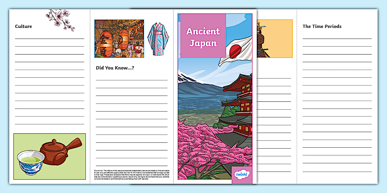 All About Ancient Japan Leaflet Template (teacher made)