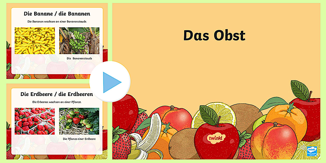 Fruit PowerPoint German - Twinkl