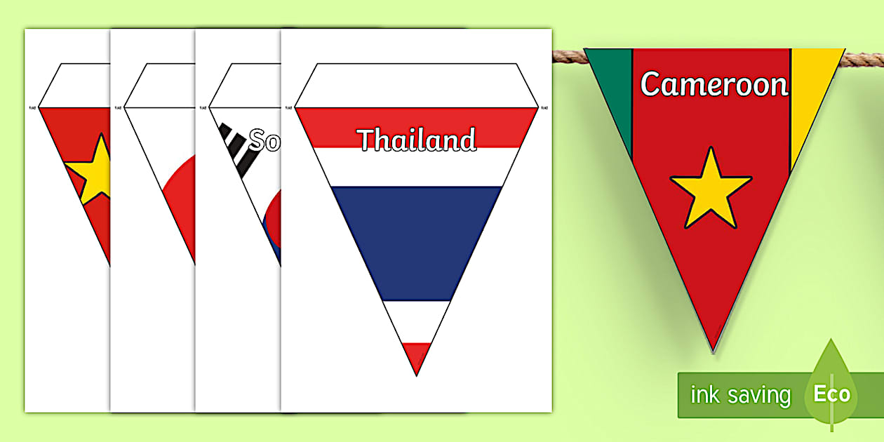 Women's World Cup Countries Display Bunting (teacher made)