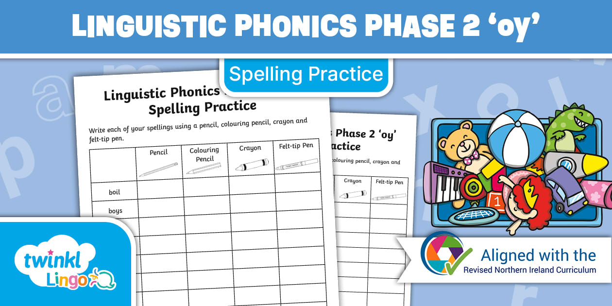 Linguistic Phonics Phase 2 ‘oy’ - Spelling Practice