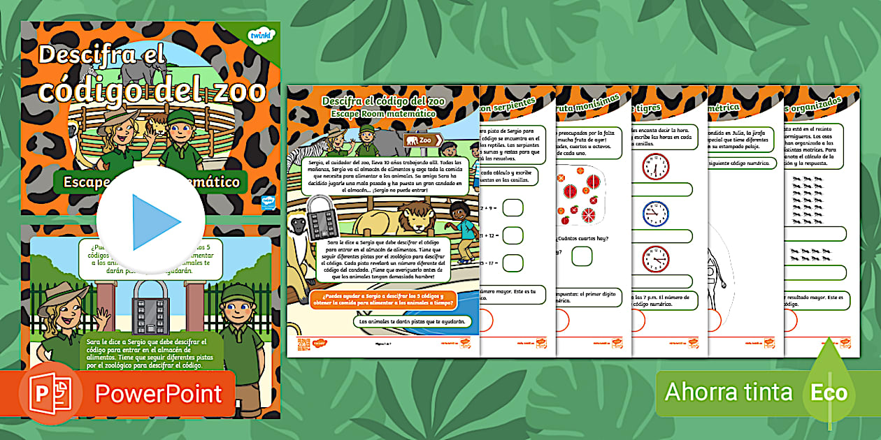 Escape Room: Descifra el código del zoo (Teacher-Made)