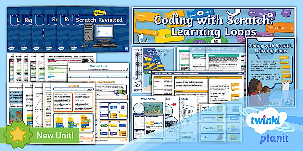 Shape Coding Resources Pack -Year 3 Learning Loops Unit Pack