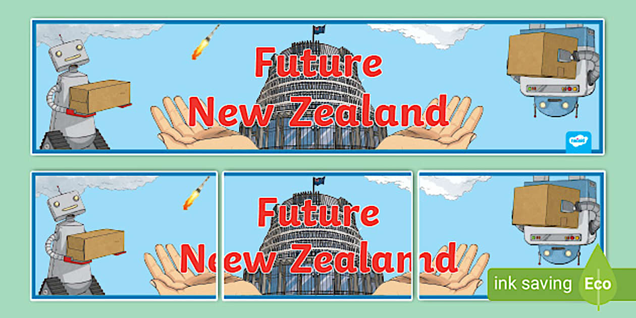 Future New Zealand Banner (teacher made) - Twinkl