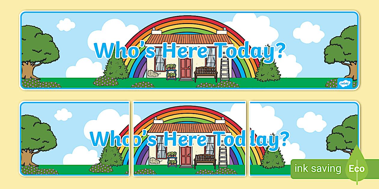 👉 Whos Here Today Self-Registration Display Banner