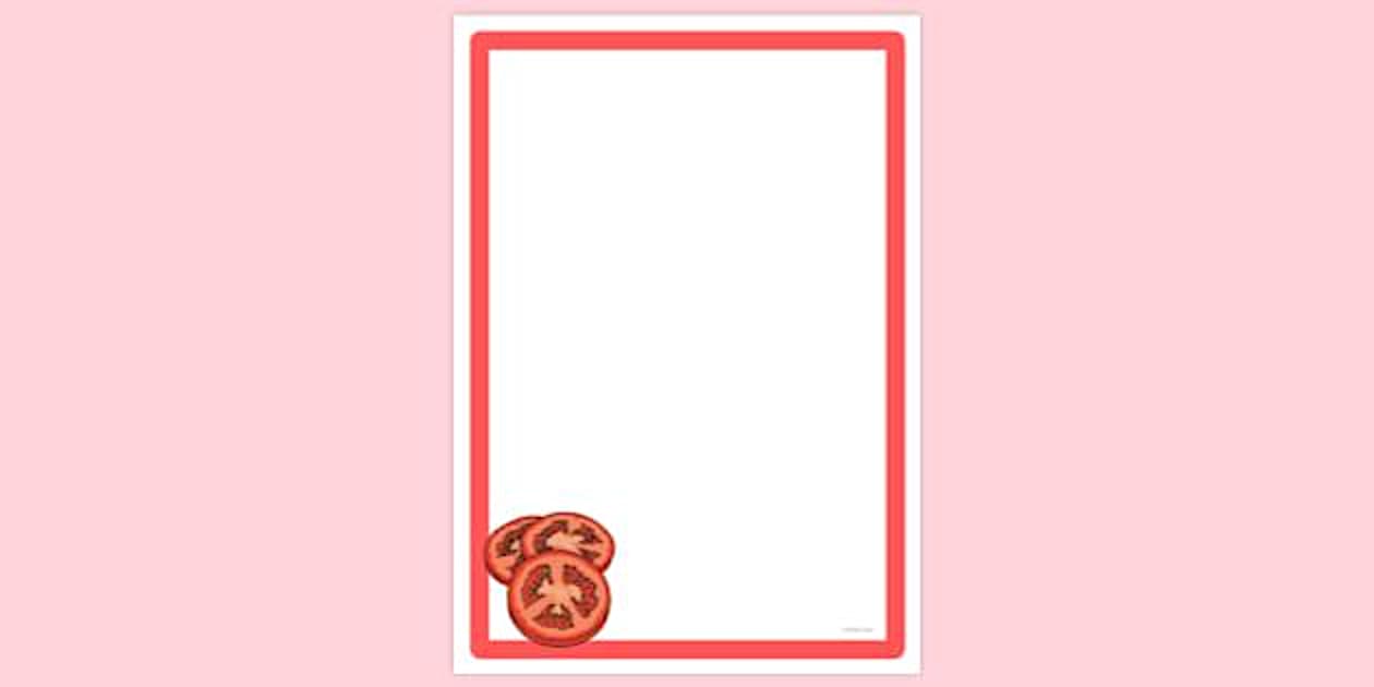 Slices of Tomato Page Border | Page Borders | Twinkl