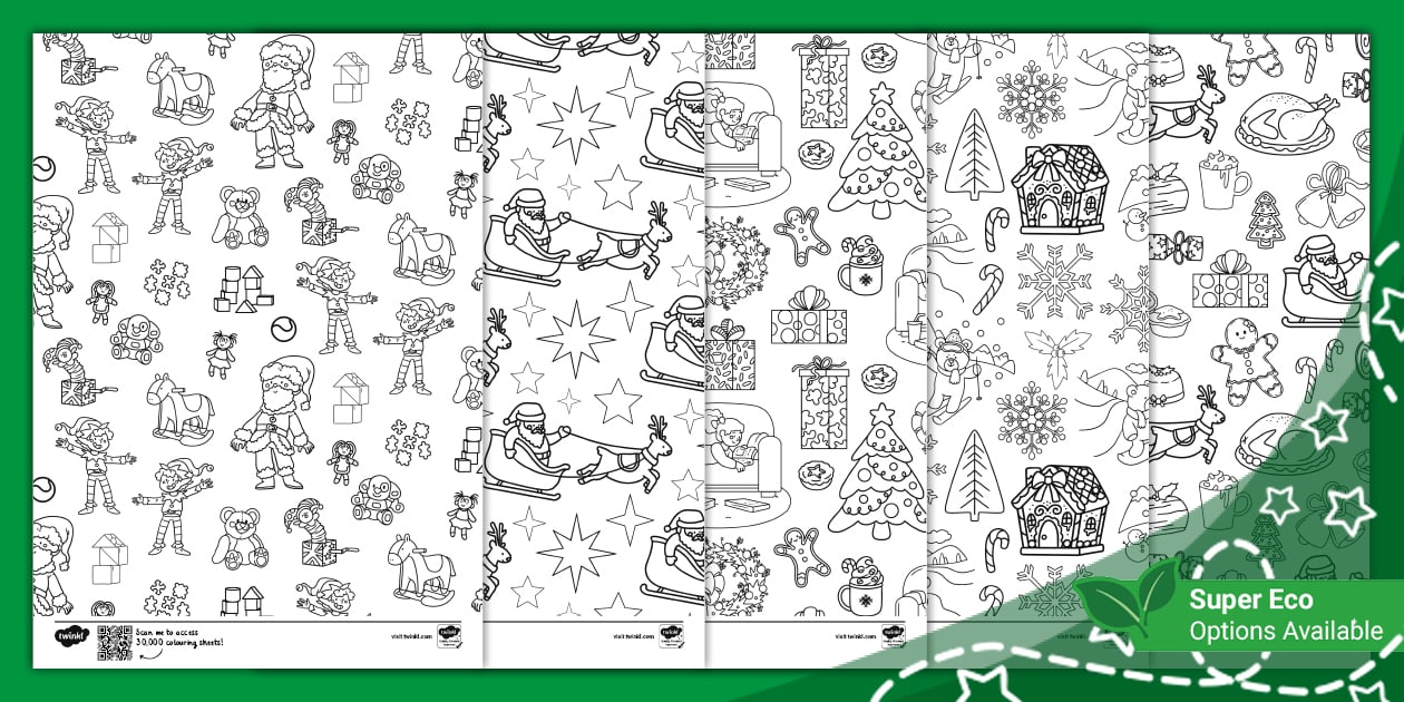 Wind Down and Be Mindful Christmas Colouring (teacher made)