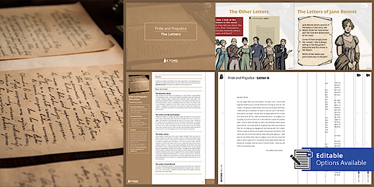 Letters in Pride and Prejudice Lesson Pack | GCSE English Lit