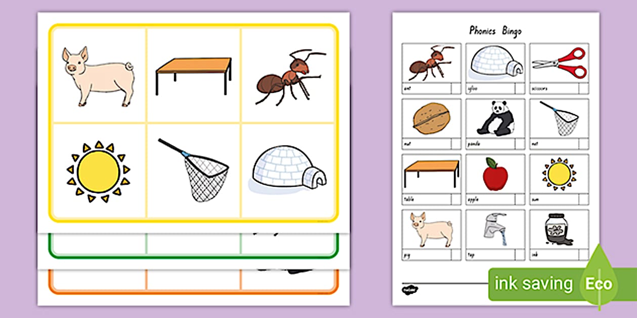 Initial Sounds Phonics Bingo