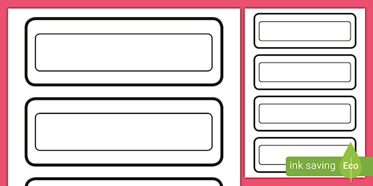 Name Tag Templates | Classroom Organisation | Twinkl