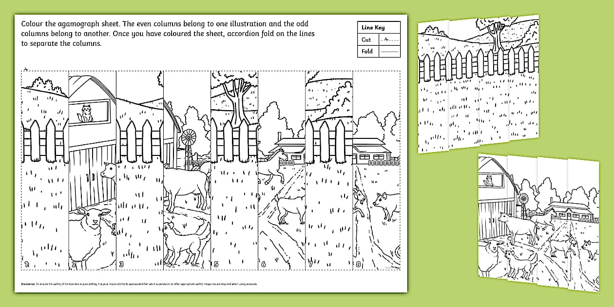 On the Farm Agamograph - Twinkl Arts and Crafts