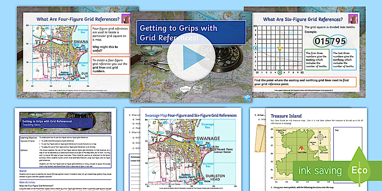 Getting to Grips with Grid References Lesson Pack - Twinkl