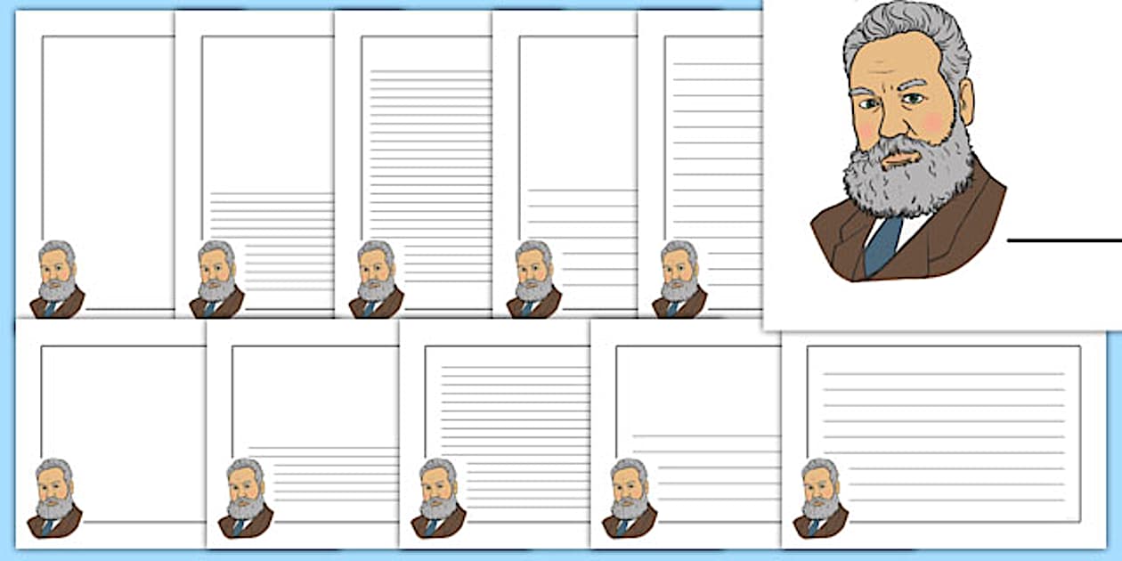 Editable Alexander Graham Bell Themed Page Borders - Twinkl