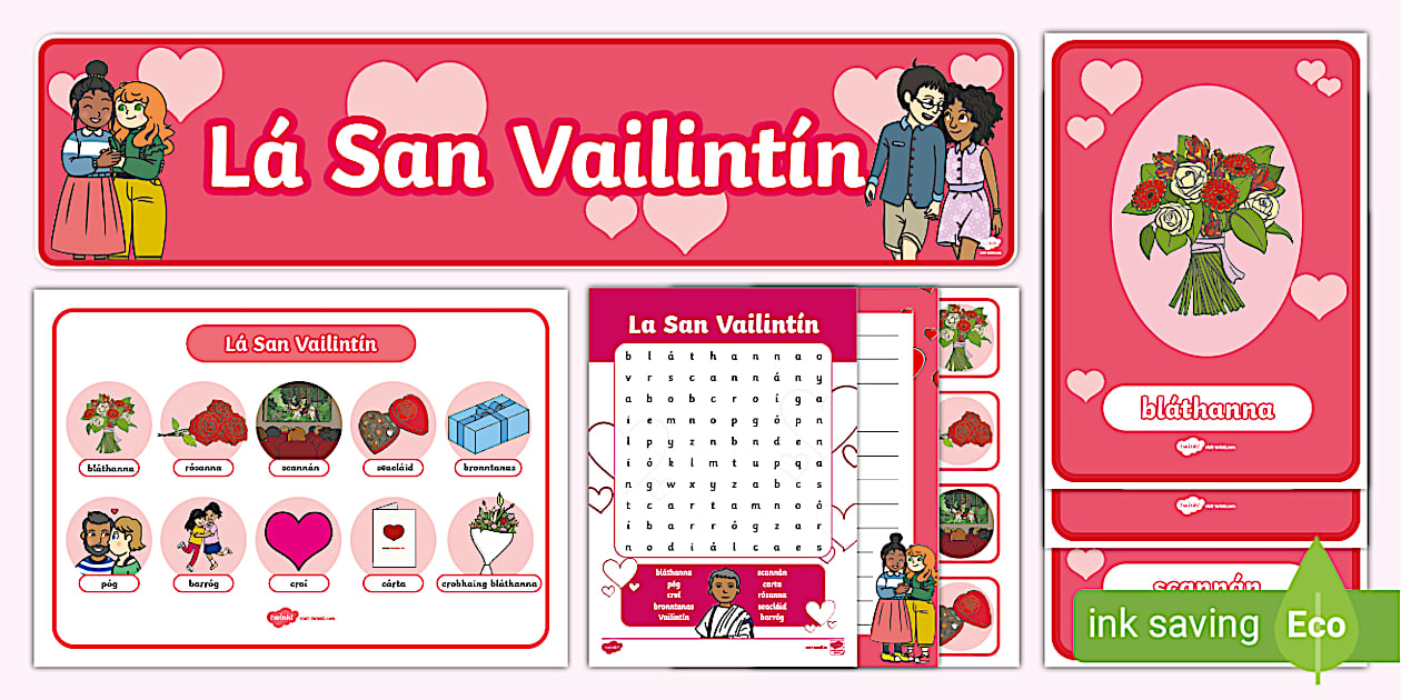 Valentine's Day as Gaeilge Resource Pack