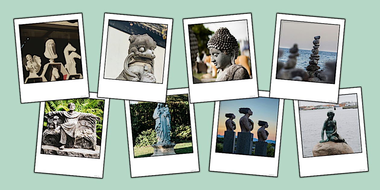 Sculptures Instant Photo Display Cut-Outs - Twinkl