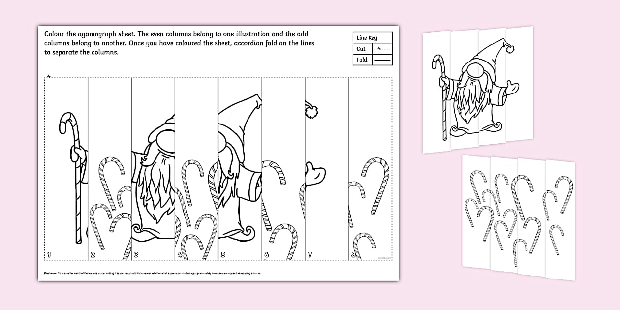 Candy Canes Agamograph - Twinkl India (teacher made)