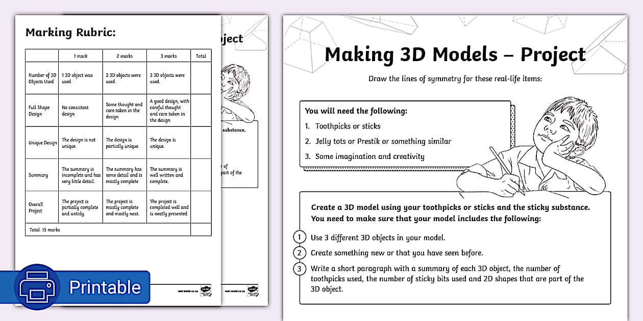 3D Project Ideas - Twinkl South Africa (teacher made)