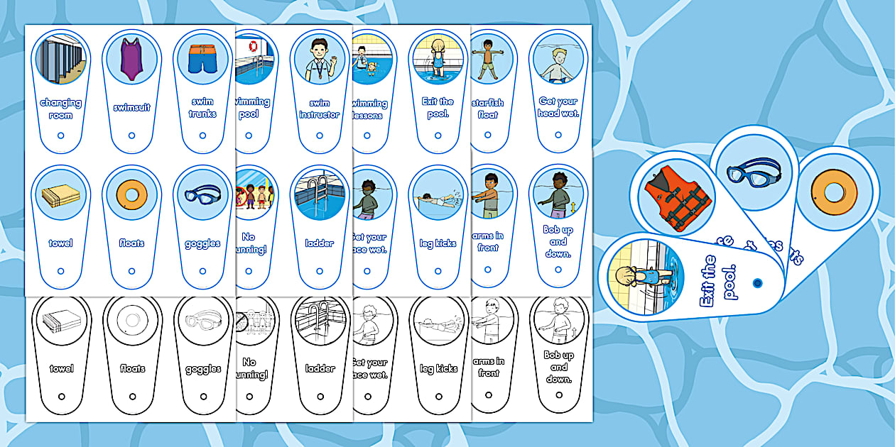 Swimming Etiquette Fan Deck | Communication Fan for Lessons