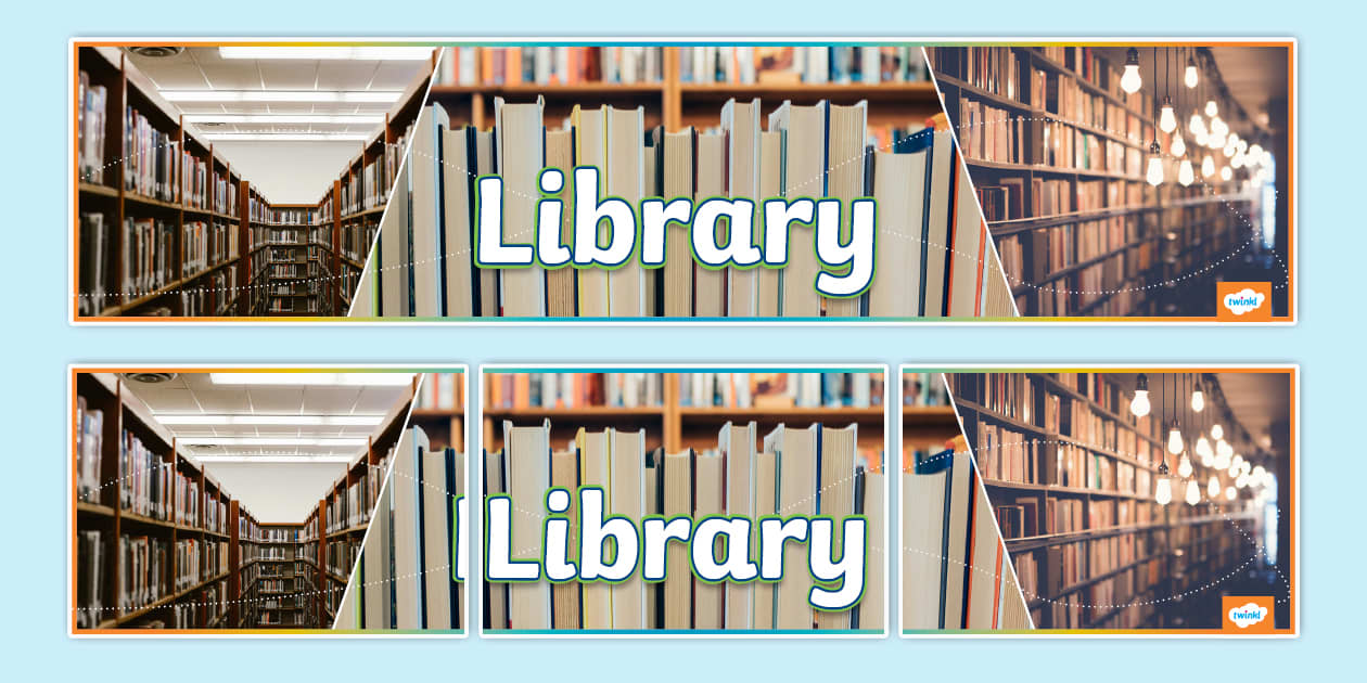 Library Photo Display Banner (teacher made) - Twinkl