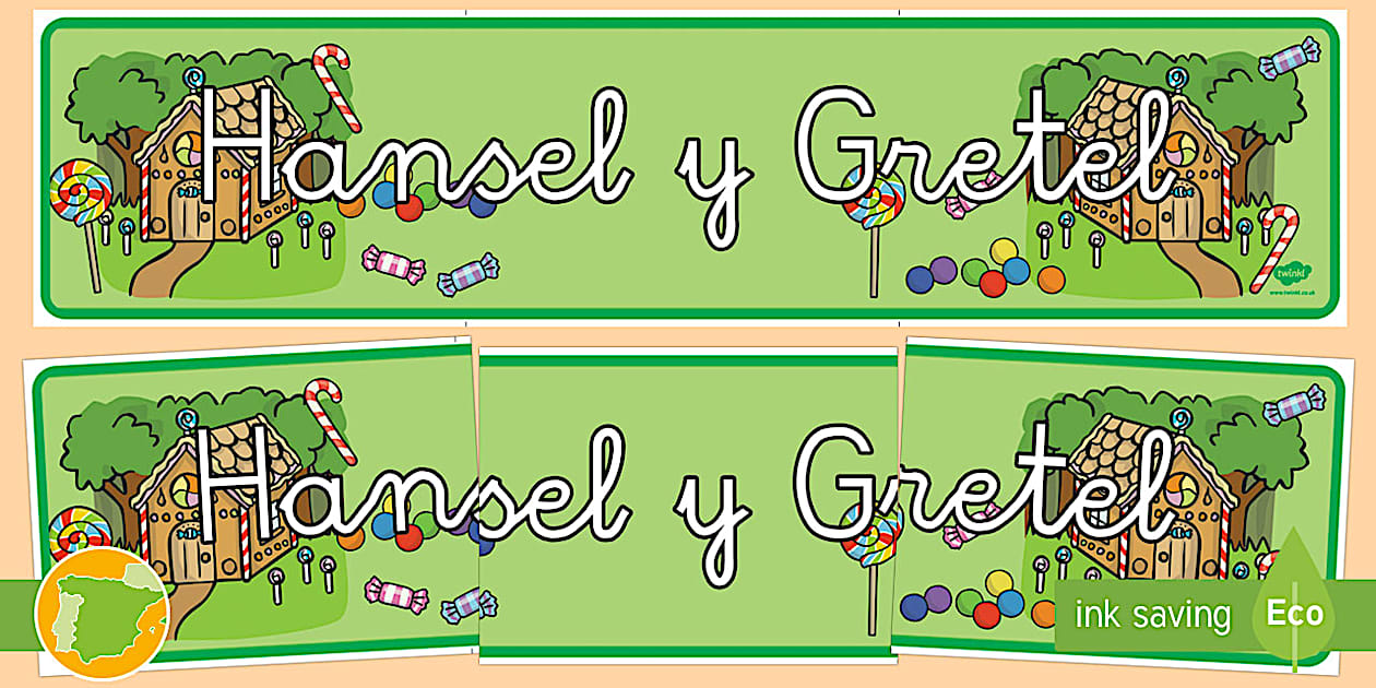 Pancarta: Hansel y Gretel - Twinkl