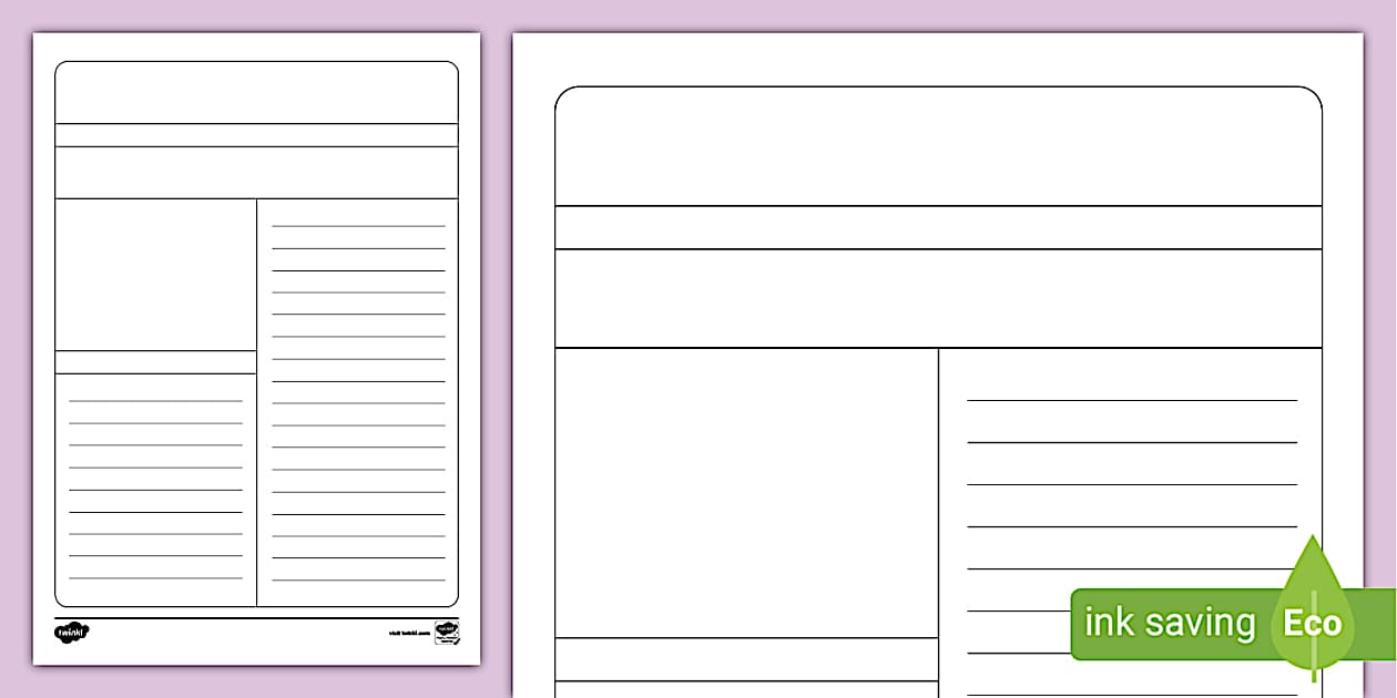 KS1 Newspaper Writing Template, Newspaper Frame - Twinkl