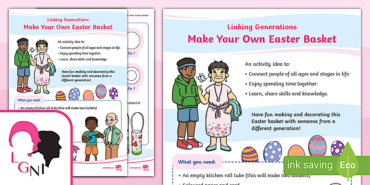 FREE! - Linking Generations - Make Your Own Easter Basket