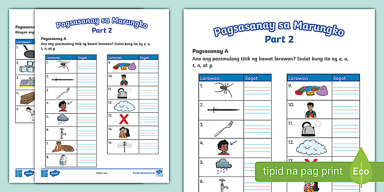 Pagsasanay sa Marungko Part 2 | Philippines | Twinkl