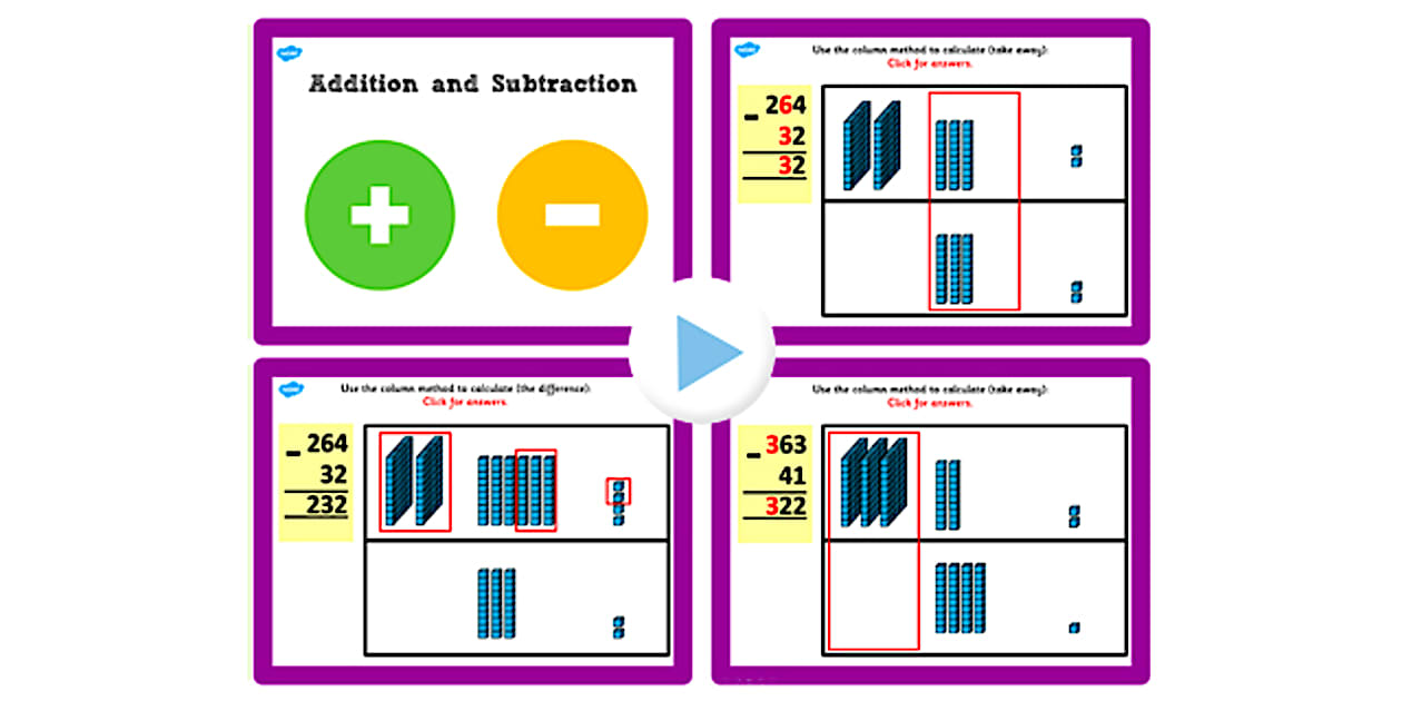 Grade 3 Additon and Subtraction Lesson 4a Subtracting 2 Digit Numbers ...