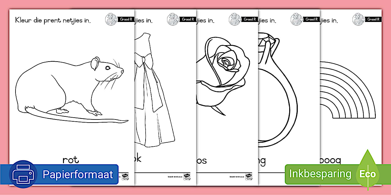 Graad R Klanke Inkleurprente r (teacher made) - Twinkl