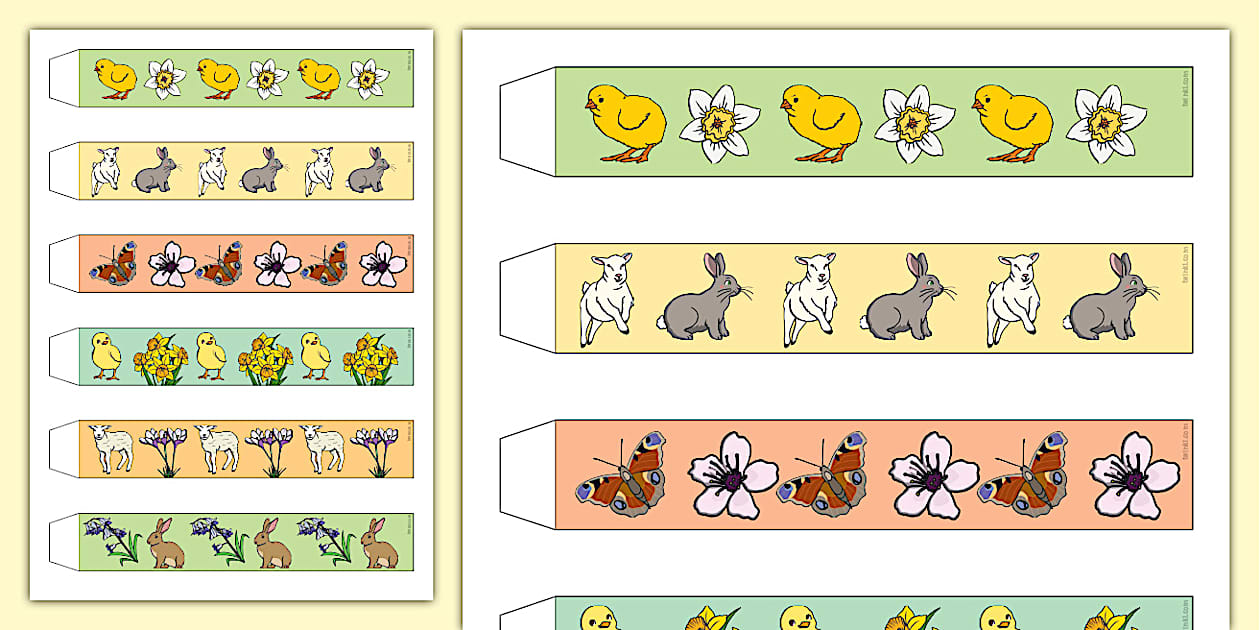 Spring Paper Chains - Twinkl Seasons Display - Twinkl