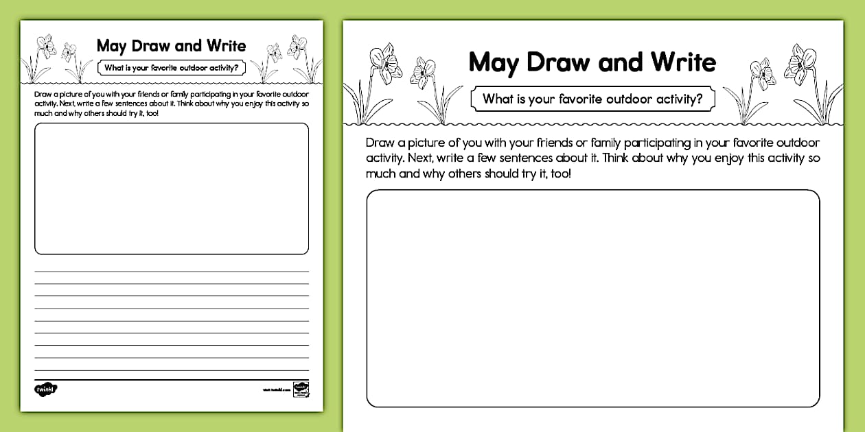 May Draw & Write Prompt for K-2nd Grade (teacher made)