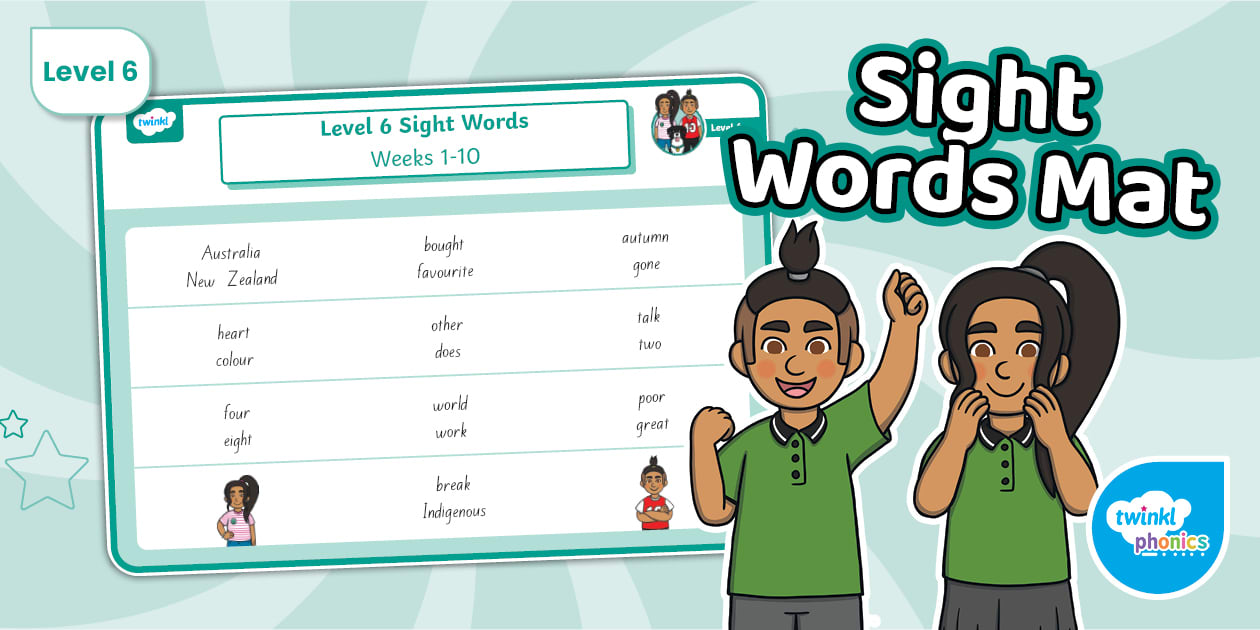 Level 6:Sight Word Mat