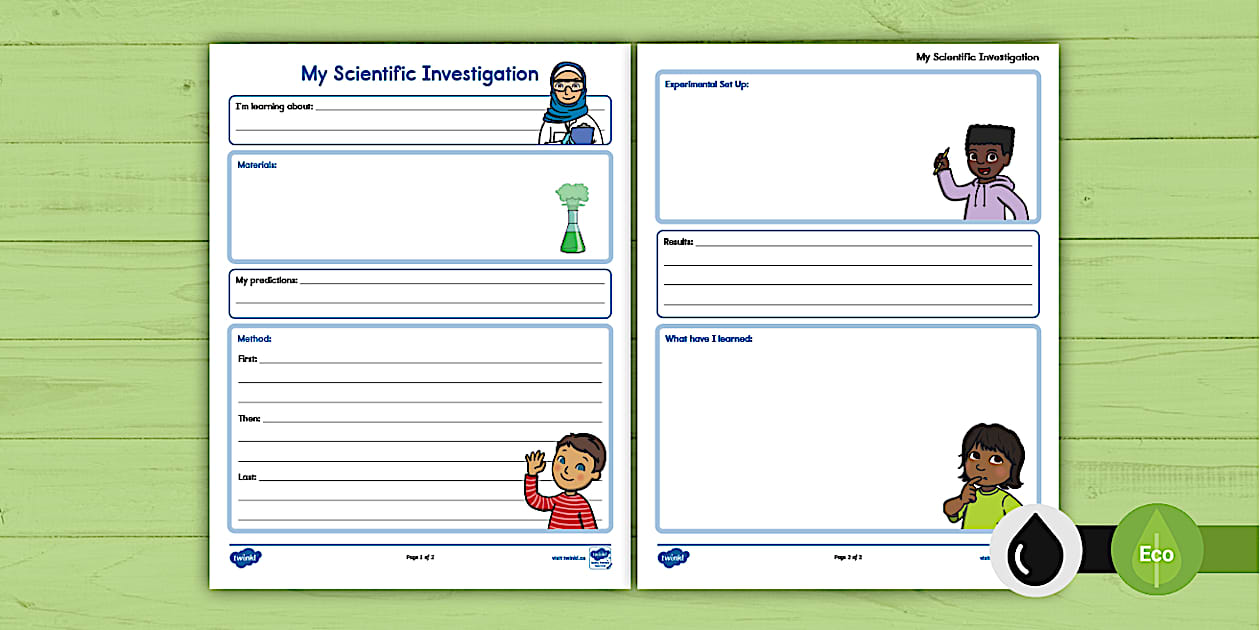 Science Investigation Template (teacher made) - Twinkl