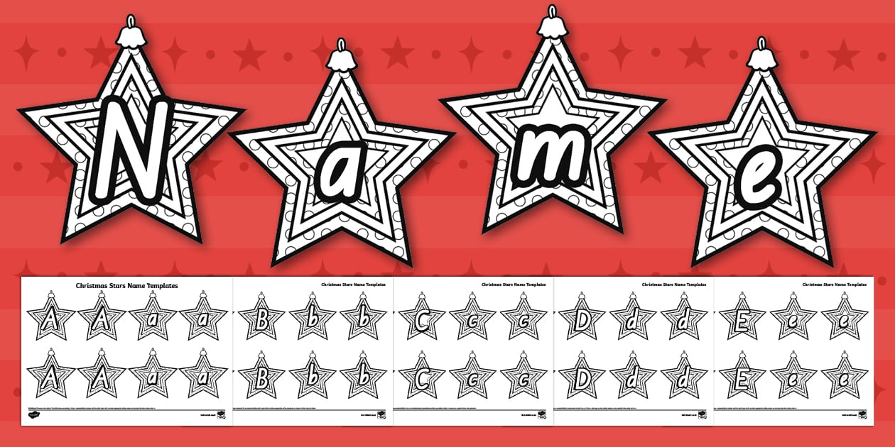 Christmas Star Name Templates | Twinkl Christmas Season
