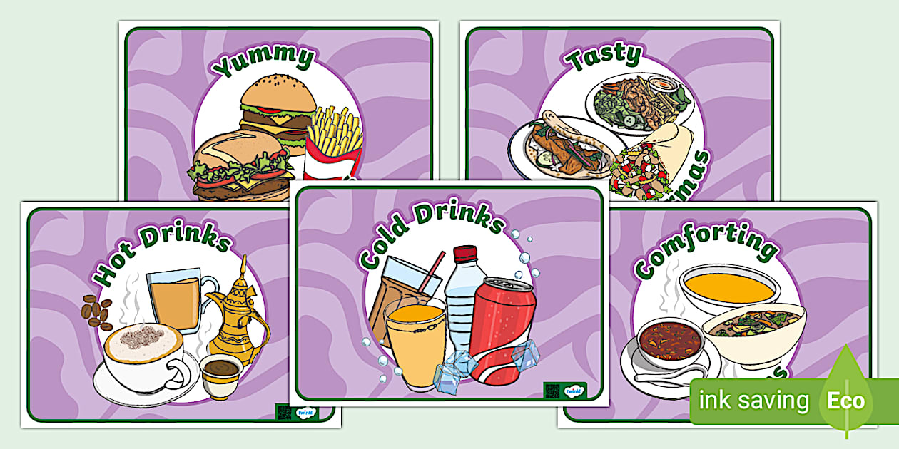 Café Role Play Display Posters (teacher made) - Twinkl