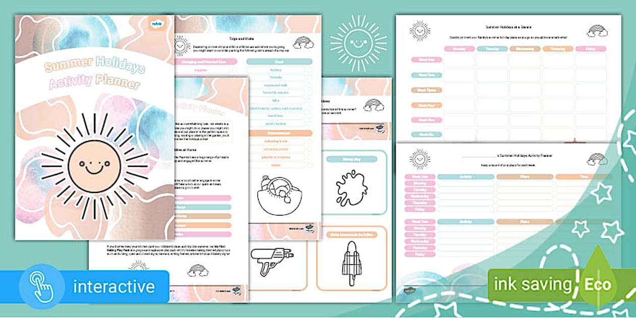 Summer Holidays Activity Planner (teacher made) - Twinkl
