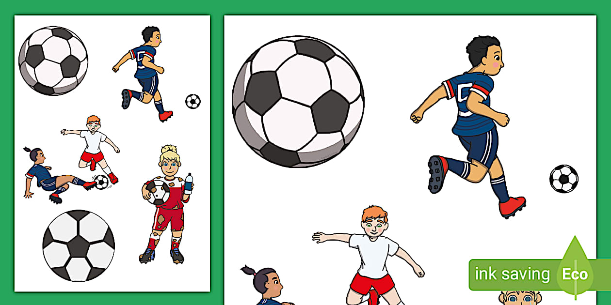 Football Clip Art Cut-Outs (teacher made) - Twinkl