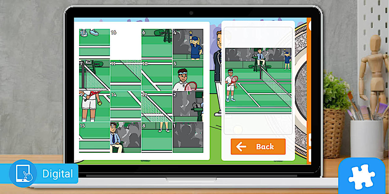 Wimbledon Themed Fun Interactive Picture Slider Puzzle Game