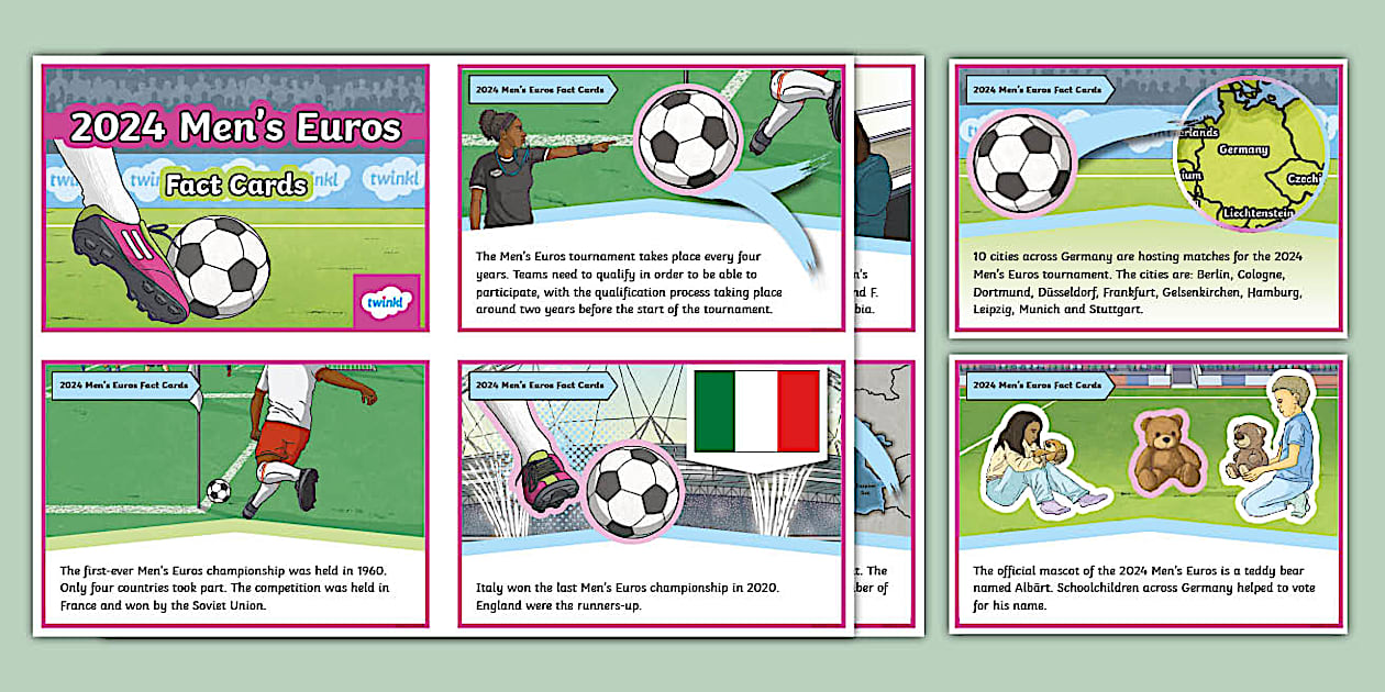 2024 Men's Euros Fact Cards - KS2 - Football